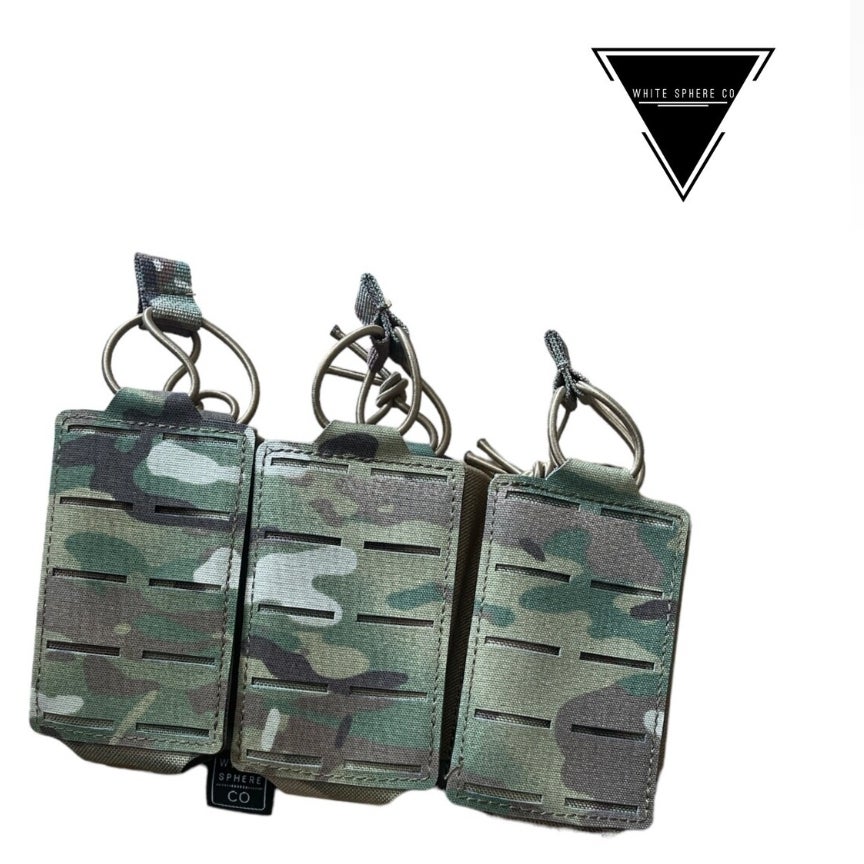 WSC Black Triangle Range Triple Laser Cut Pouch | White Sphere Tactical Ltd