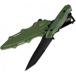 Rubber Knife with Hard Holster (Green) | White Sphere Tactical Ltd